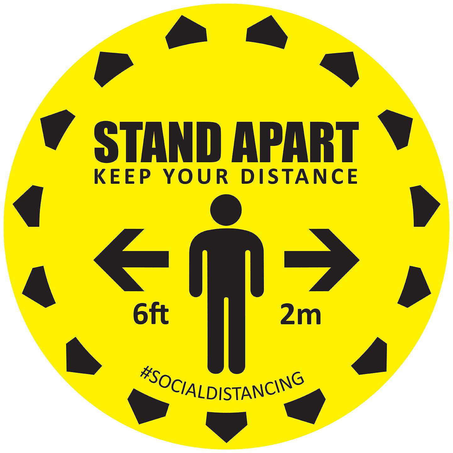 MP004340 - Multicomp Pro - Safety Sign, Social Distancing, Coronavirus ...