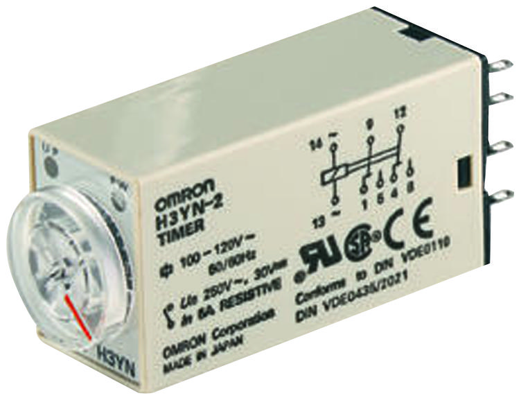 H3YN-2 DC12 - Omron Industrial Automation - SOLID STATE TIMER, DPDT, 12VDC